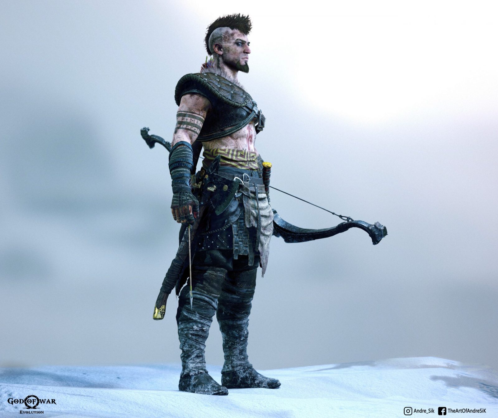 Artista brasileiro cria arte espetacular de Atreus adulto em God of War ...