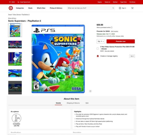 Rumor: Sonic Superstars será lançado em 17 de outubro - PS Verso Rumor: Sonic Superstars será lançado em 17 de outubro - PS Verso