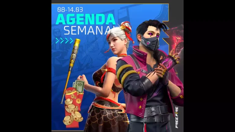 Calendário Semanal Free Fire (08/03 a 13/03/2024) - PS Verso